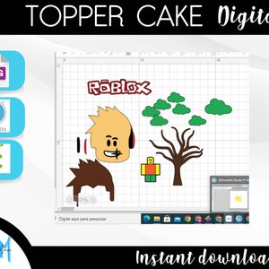 ROBLOX Cake Topper Cake Topper, Cake Topper, Interlaced Circle, Digital ...