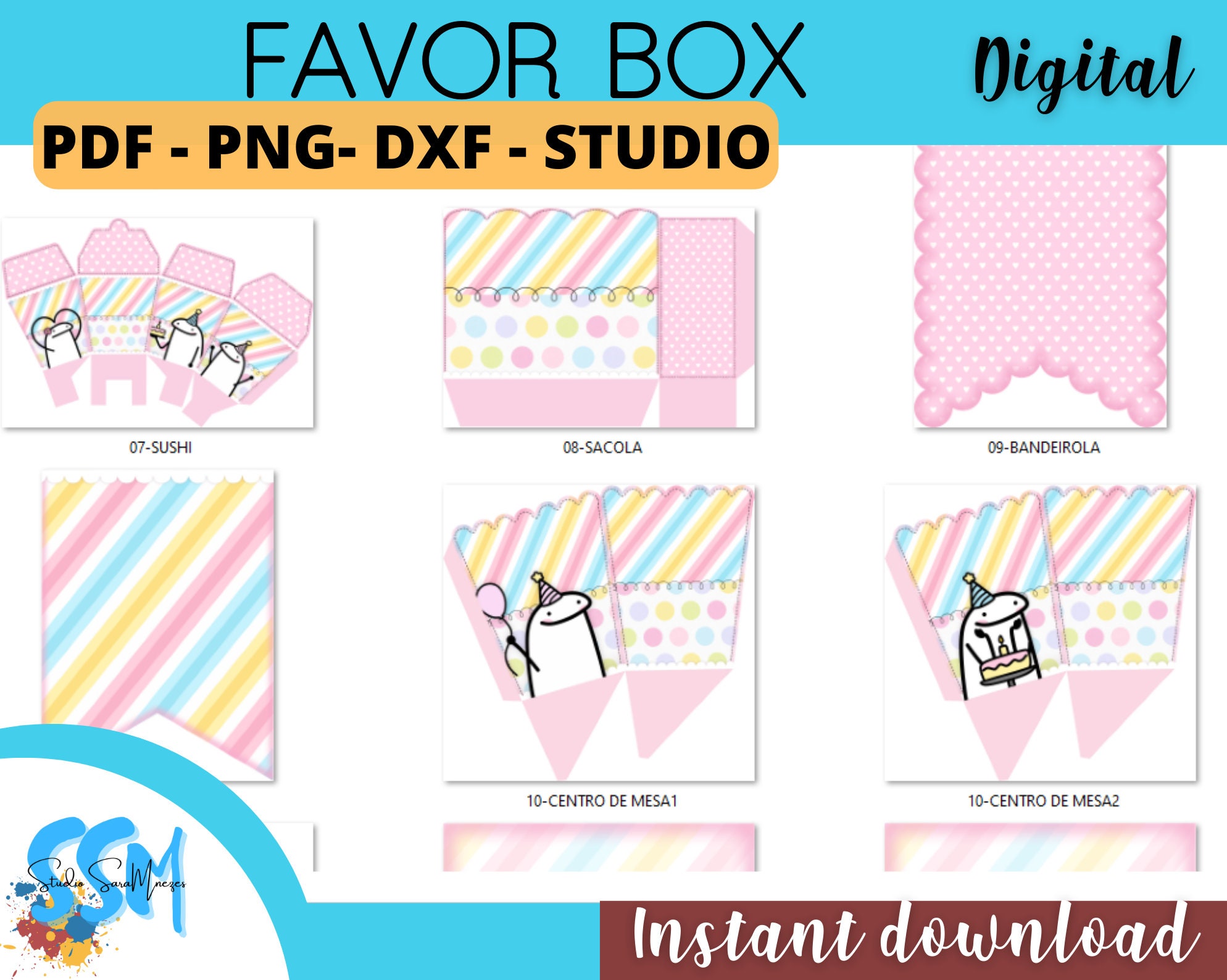 FLORK Favors Boxes Personalized, Birthday Decoration, Party Supplies ...