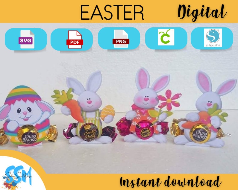 Bunny Box SVG, Bunny Box for Cricut, Bunny Favor Box, No Glue Bunny Box ...