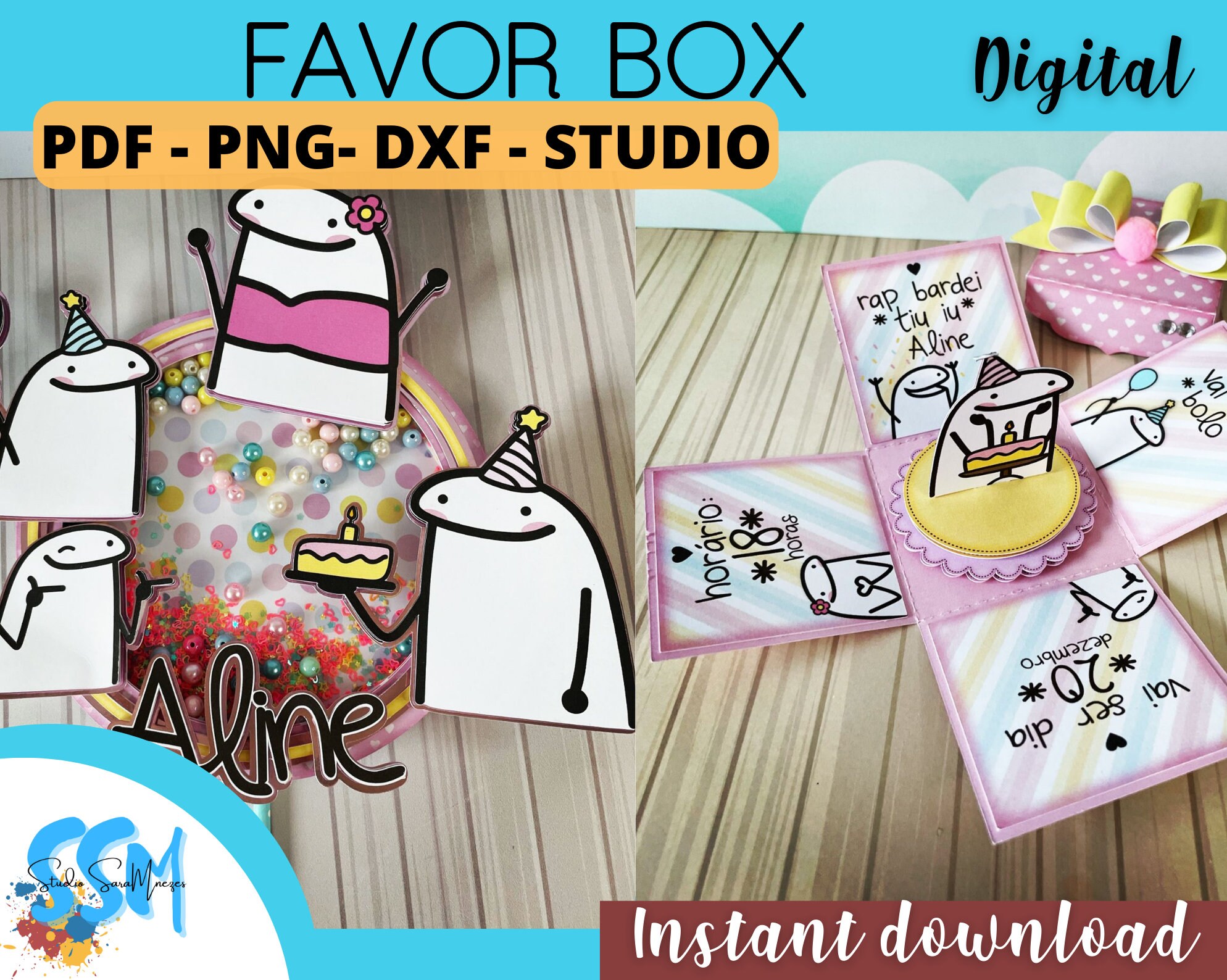 FLORK Favors Boxes Personalized, Birthday Decoration, Party Supplies ...