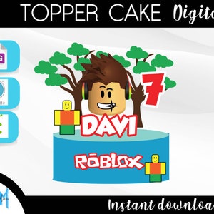 ROBLOX Cake Topper Cake Topper, Cake Topper, Interlaced Circle, Digital ...