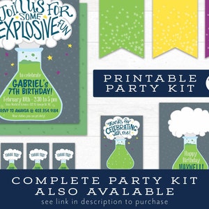 Editable Science Party Invitation, Science Birthday Invitation Template ...