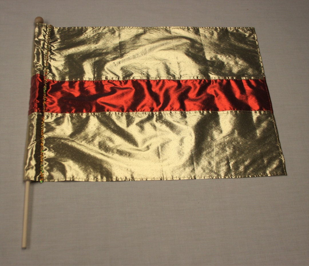 Gold and Red Lame' Flag - Etsy