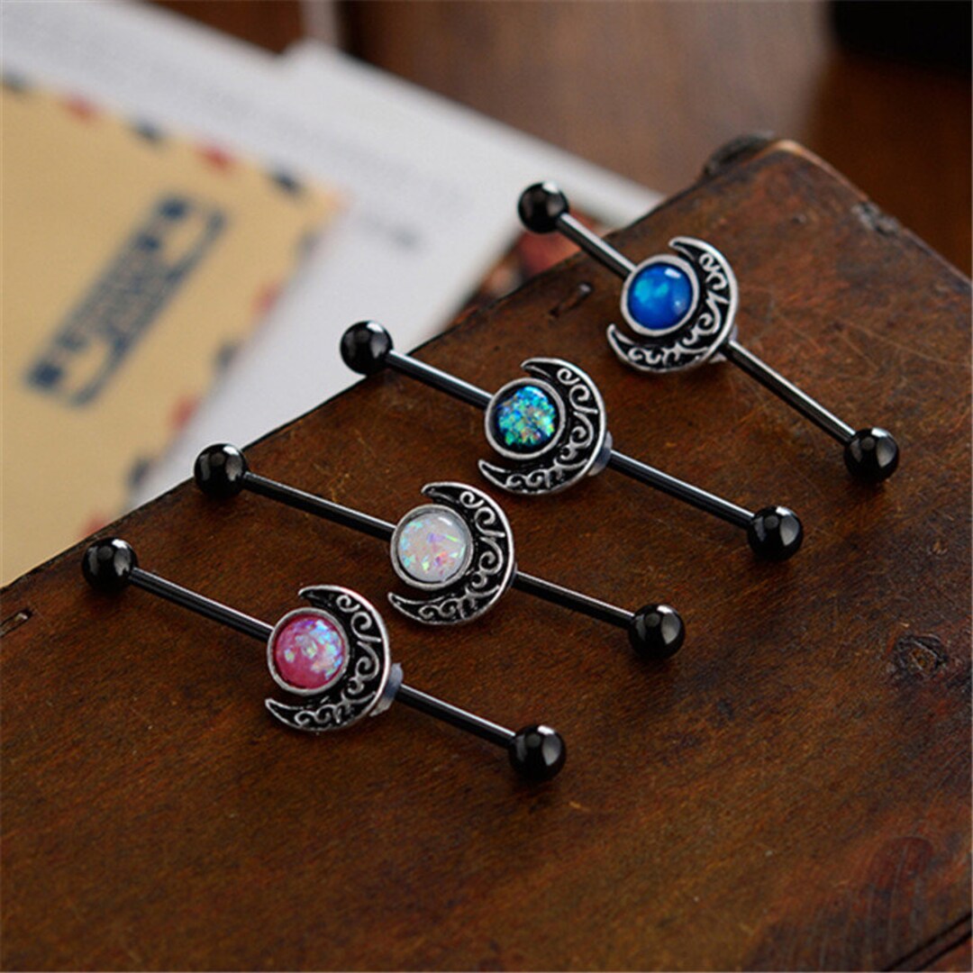Industrial Piercing Earring. Industrial Barbell Industrial - Etsy UK