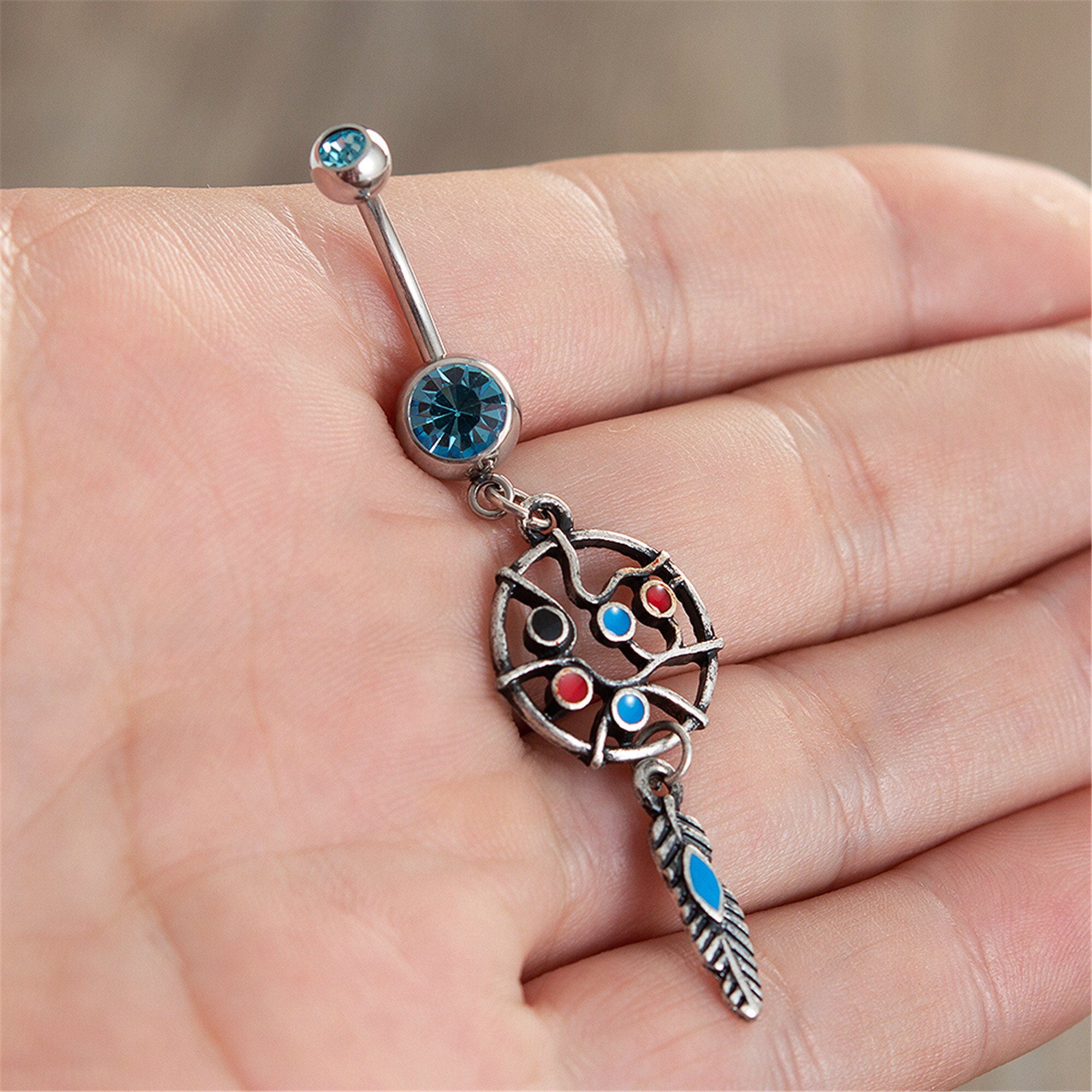 Dream Catcher Belly Button Piercing