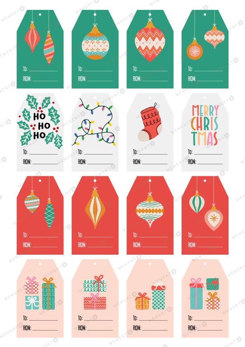 Printable Christmas Gift Tags Digital - Etsy