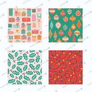Printable Seamless Patterns, Christmas Pattern, Merry Christmas ...