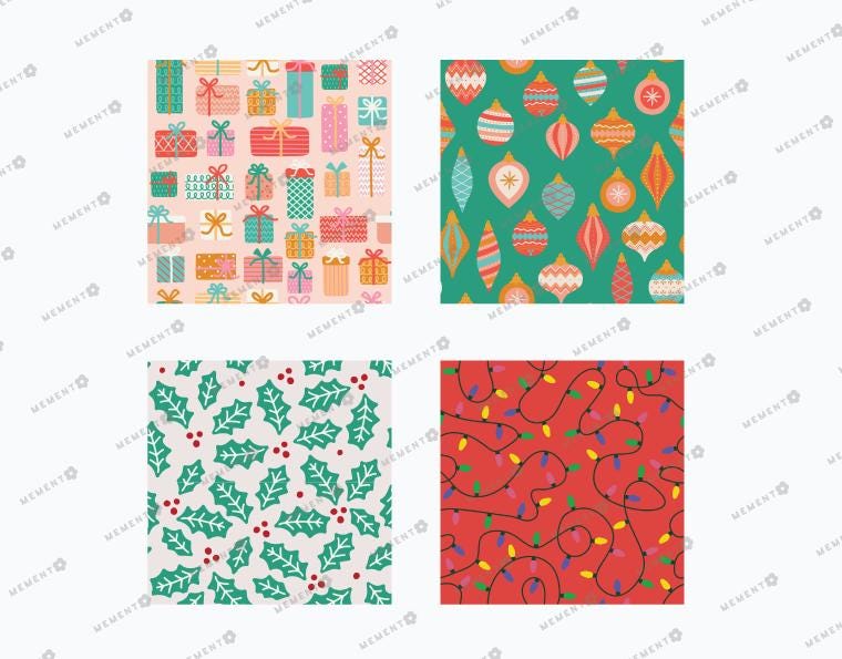 Printable Seamless Patterns, Christmas Pattern, Merry Christmas ...