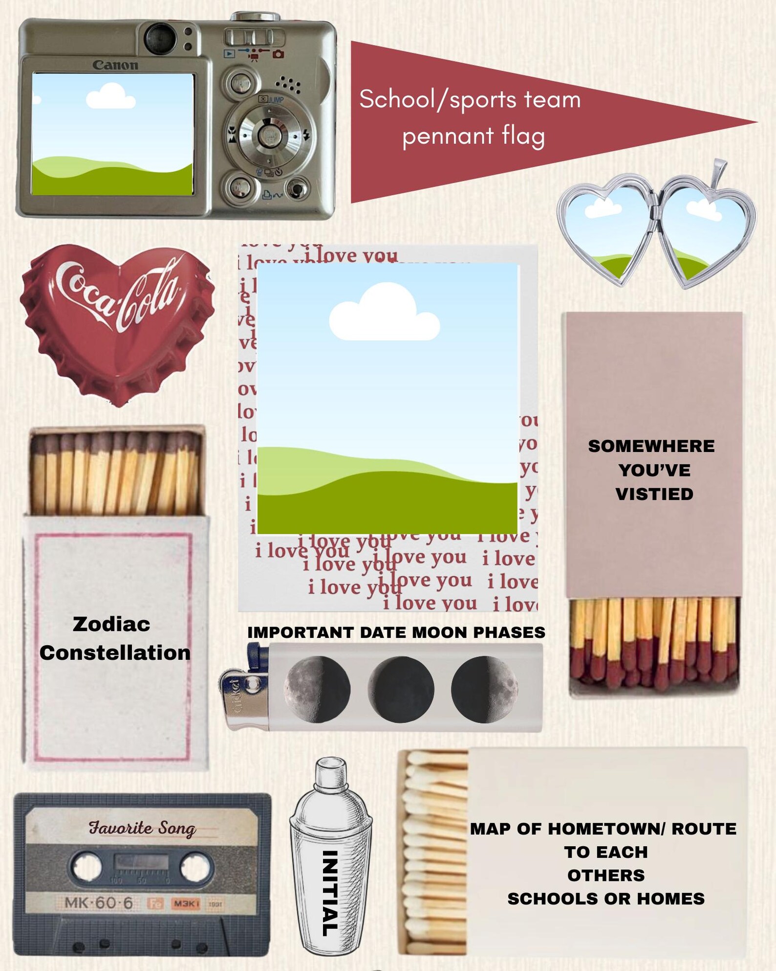 Customizable Matchbox Art Poster Template for Couples - Etsy