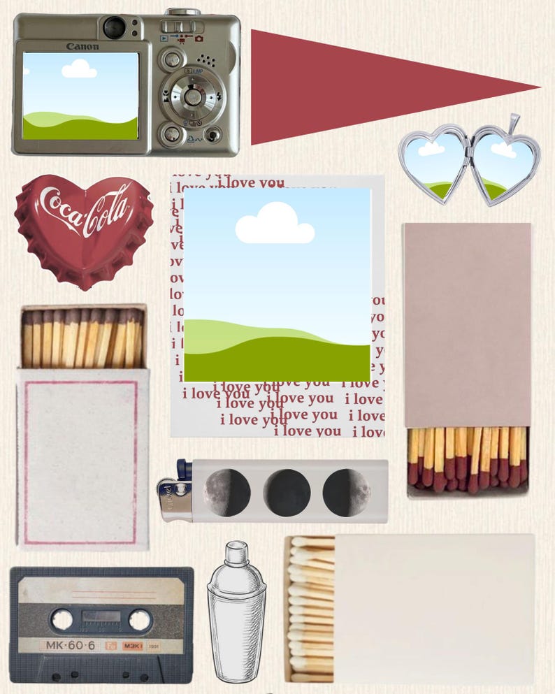 Customizable Matchbox Art Poster Template for Couples - Etsy