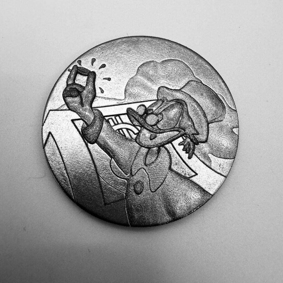 Scrooge Mcduck Theme Engraved Onto an Old Crown Coin , One off Piece - Etsy