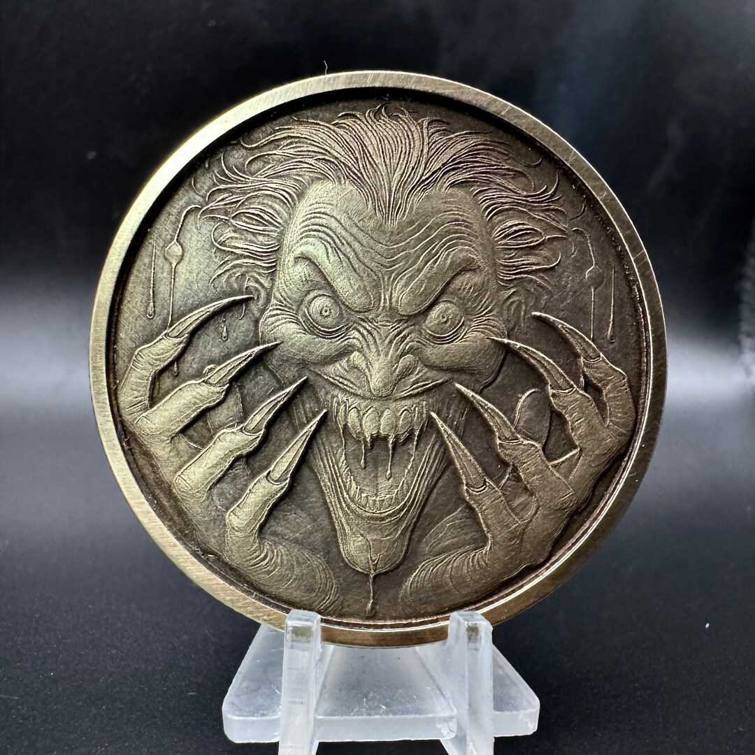Scary Clown Theme Custom Made Coin ,one off Piece You Cannot Buy ...