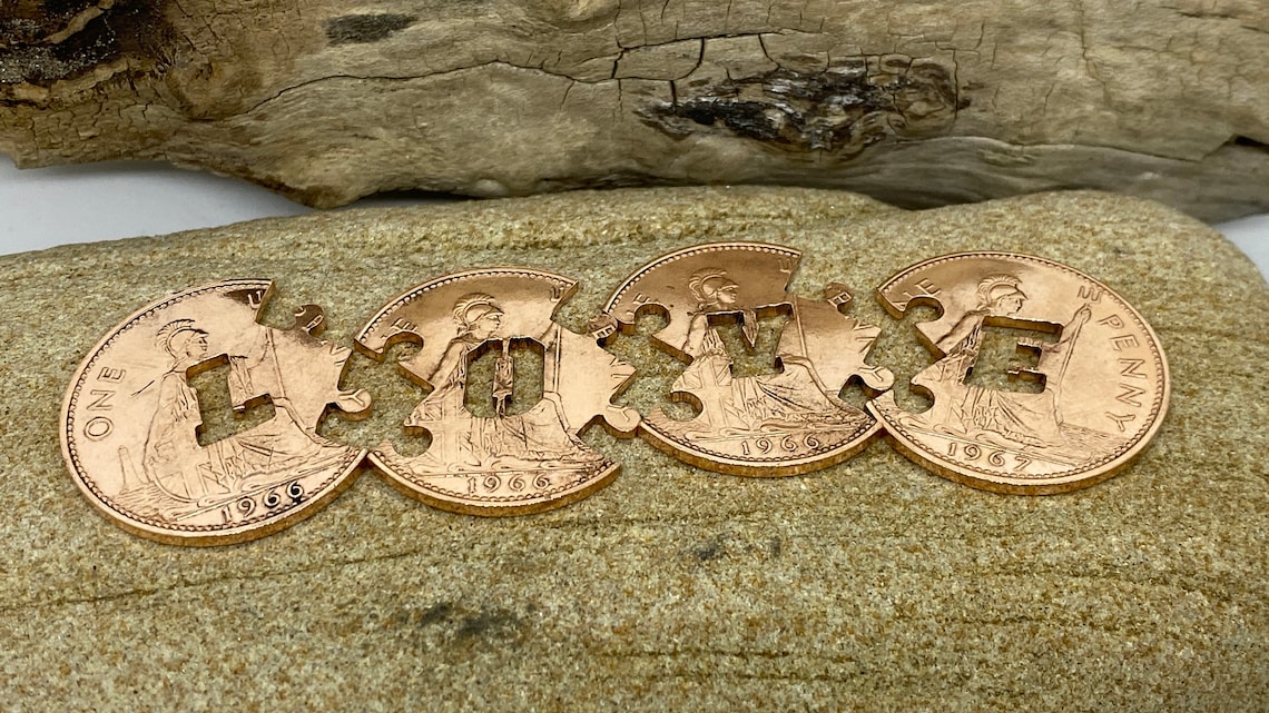 Personalised Love Token Set | Etsy UK