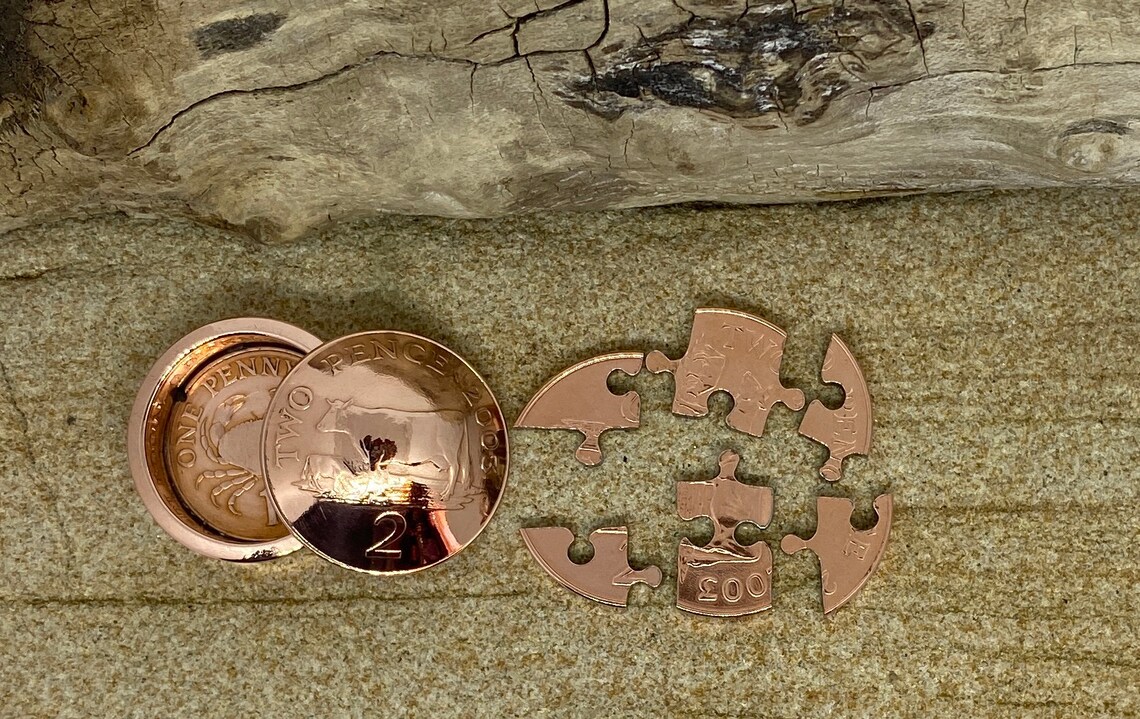 Original Coin Art Unique Coin Jigsaw Puzzle Hand Cut From - Etsy UK