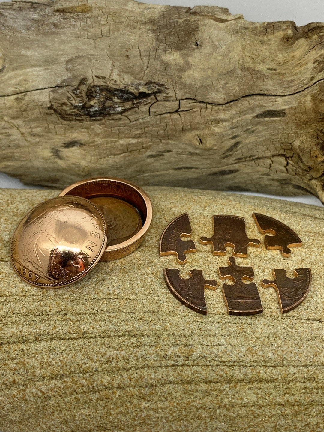 Penny Coin Puzzle and Pot Gift for Coin Collector, Unique Gift - Etsy