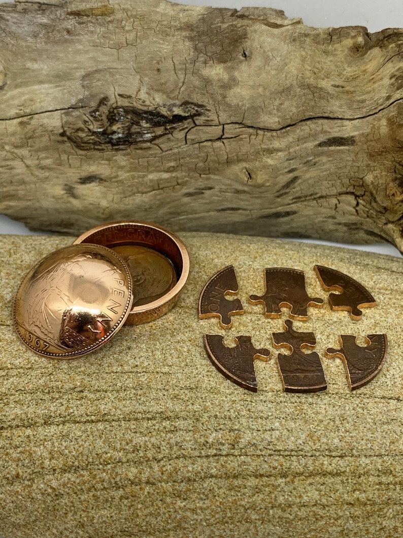 Penny Coin Puzzle and Pot Gift for Coin Collector, Unique Gift - Etsy