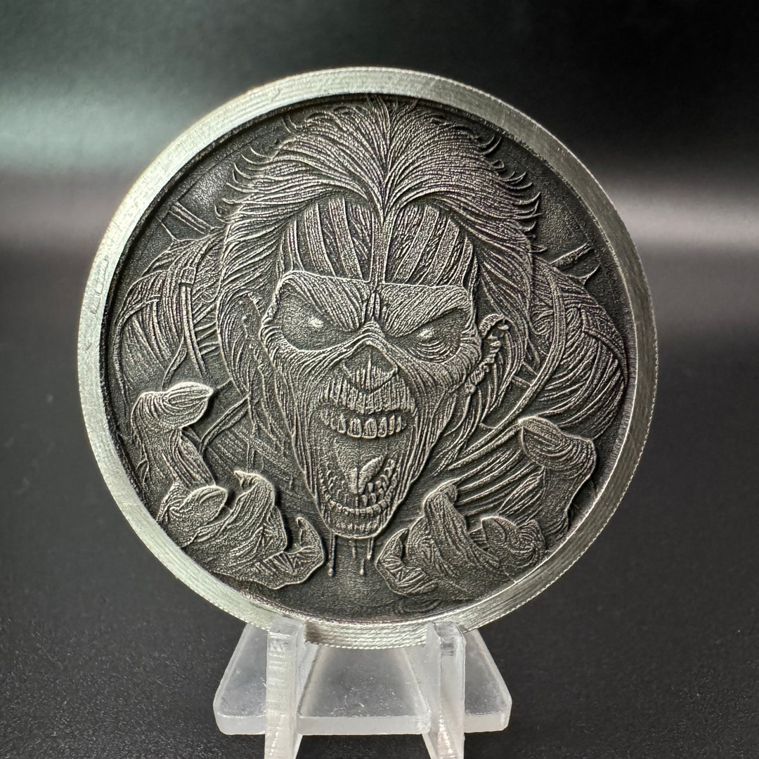 Iron Maiden Eddie , Custom Made Coin ,one off Piece You Cannot Buy ...