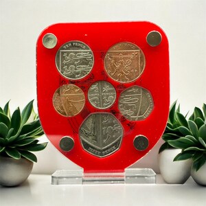 Royal Shield Coin Display Stand Multiple Colours Available - Etsy