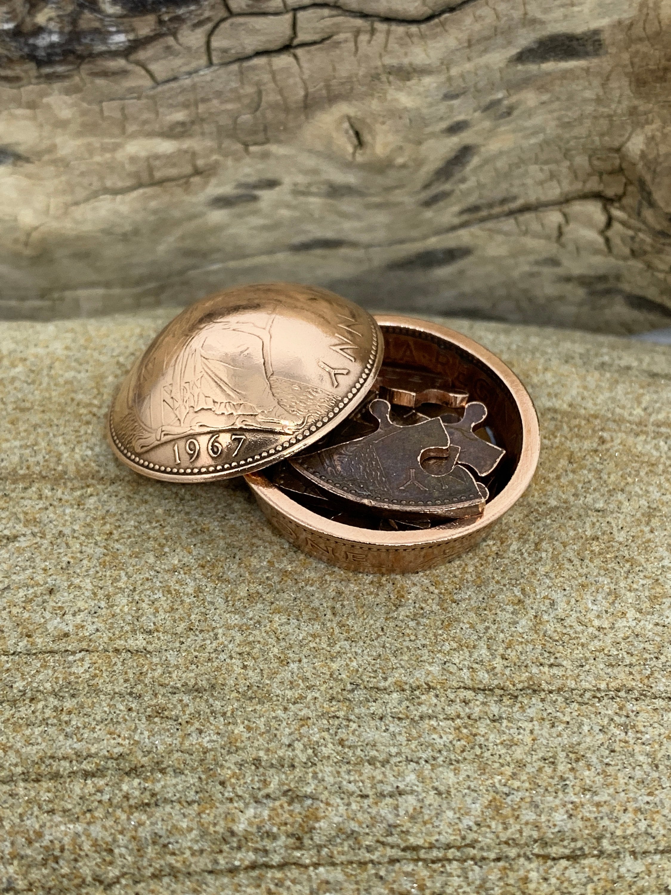 Penny Coin Puzzle and Pot Gift for Coin Collector Unique Gift | Etsy
