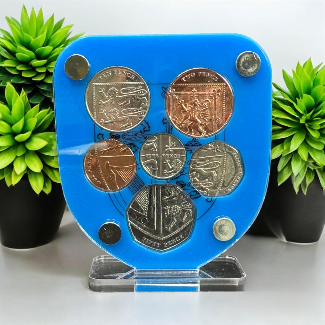 Royal Shield Coin Display Stand Multiple Colours Available - Etsy
