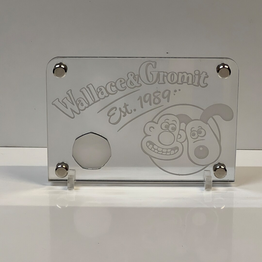 Wallace & Gromit 50p Coins Display Stand Mirror Finished - Etsy
