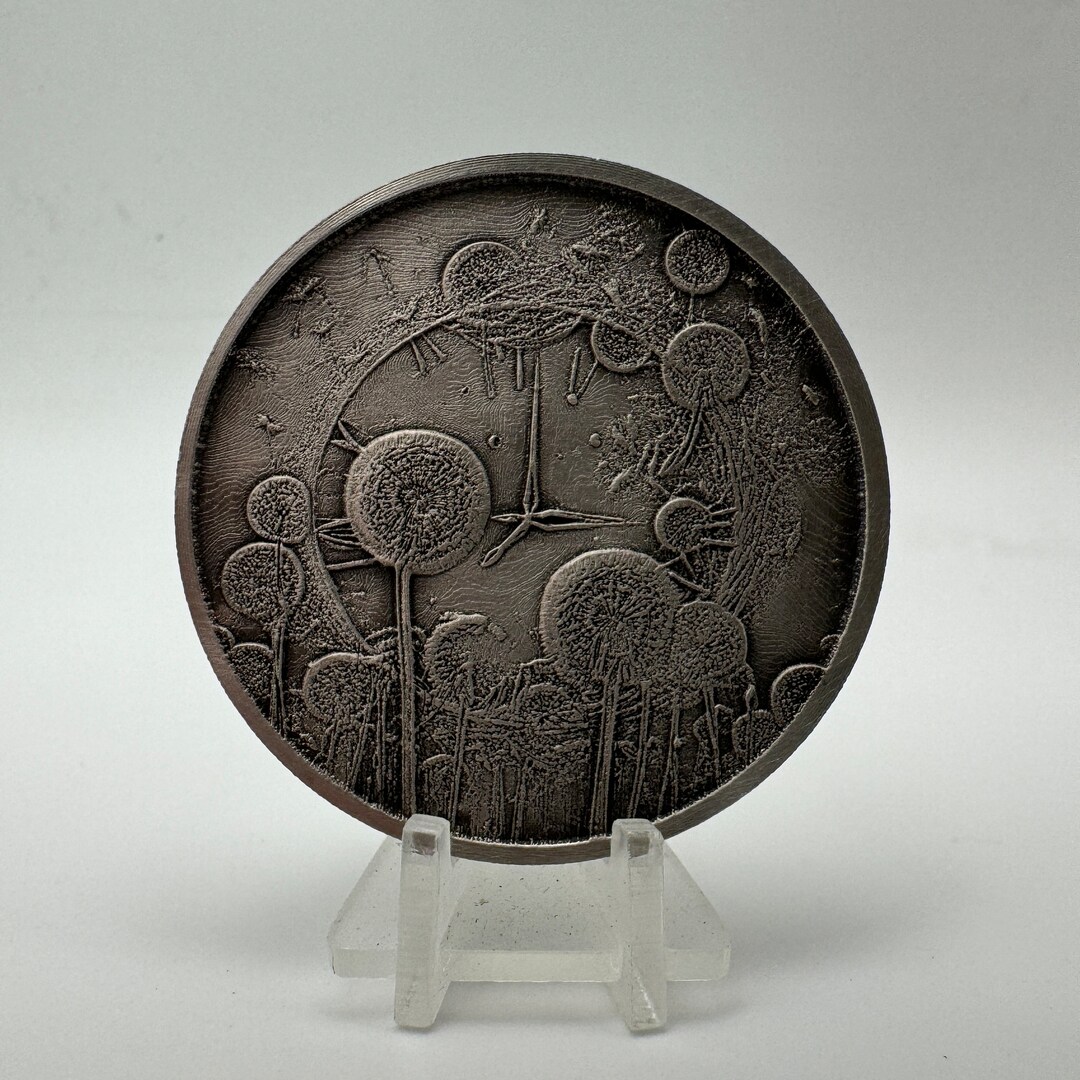 Dandelion Clocks Theme Engraved Onto an Old Crown Coin One - Etsy