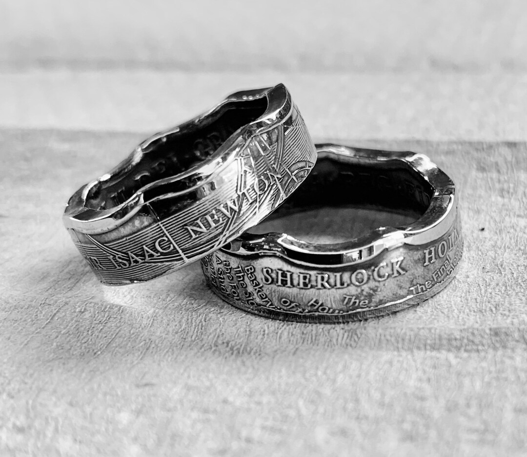 Handmade Sherlock Holmes/isaac Newton Coin Ring: Unique Band - Etsy