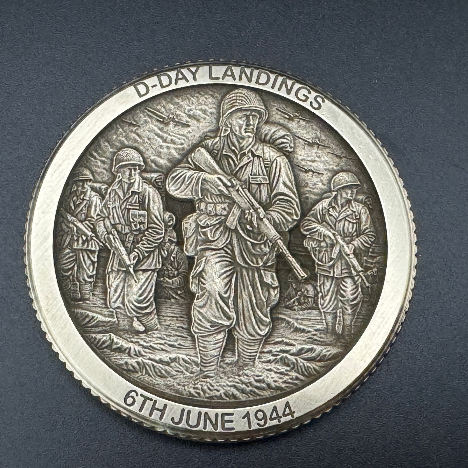 D-day Ww2 Remembrance, Engraved Onto A40mm Brass Coin, Wartimes Heroes ...