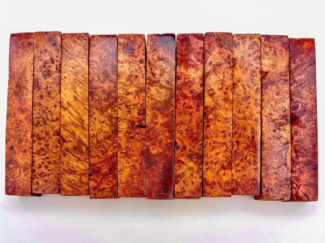 Amboyna Burl Wood Pen Turning Blanks! (per Piece) Incredible! Red ...