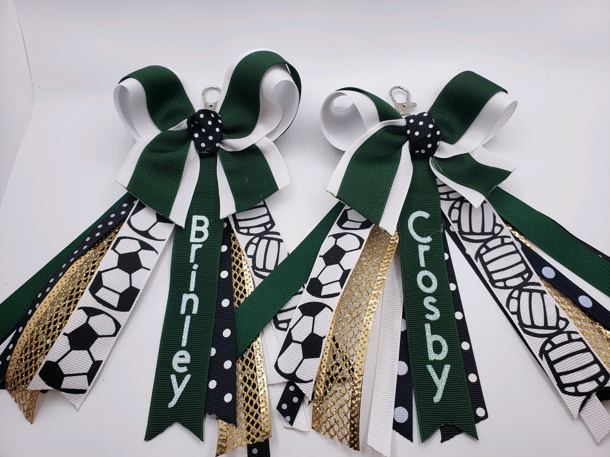 Cheer Bag Tag Custom Ribbon Keychain Clip on Personalized Zipper Pull ...