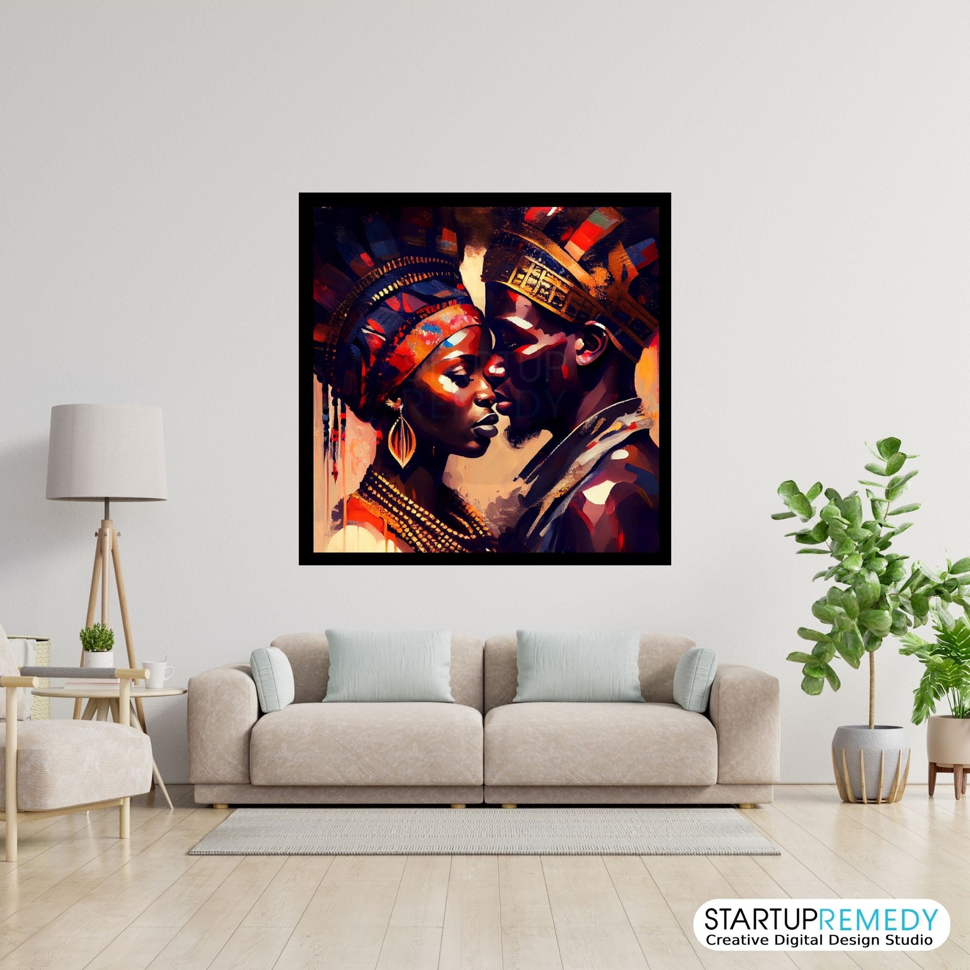 Black Couple Wall Art, African Wall Art, AI Black Art, Black Arts, African Art, Art African ...