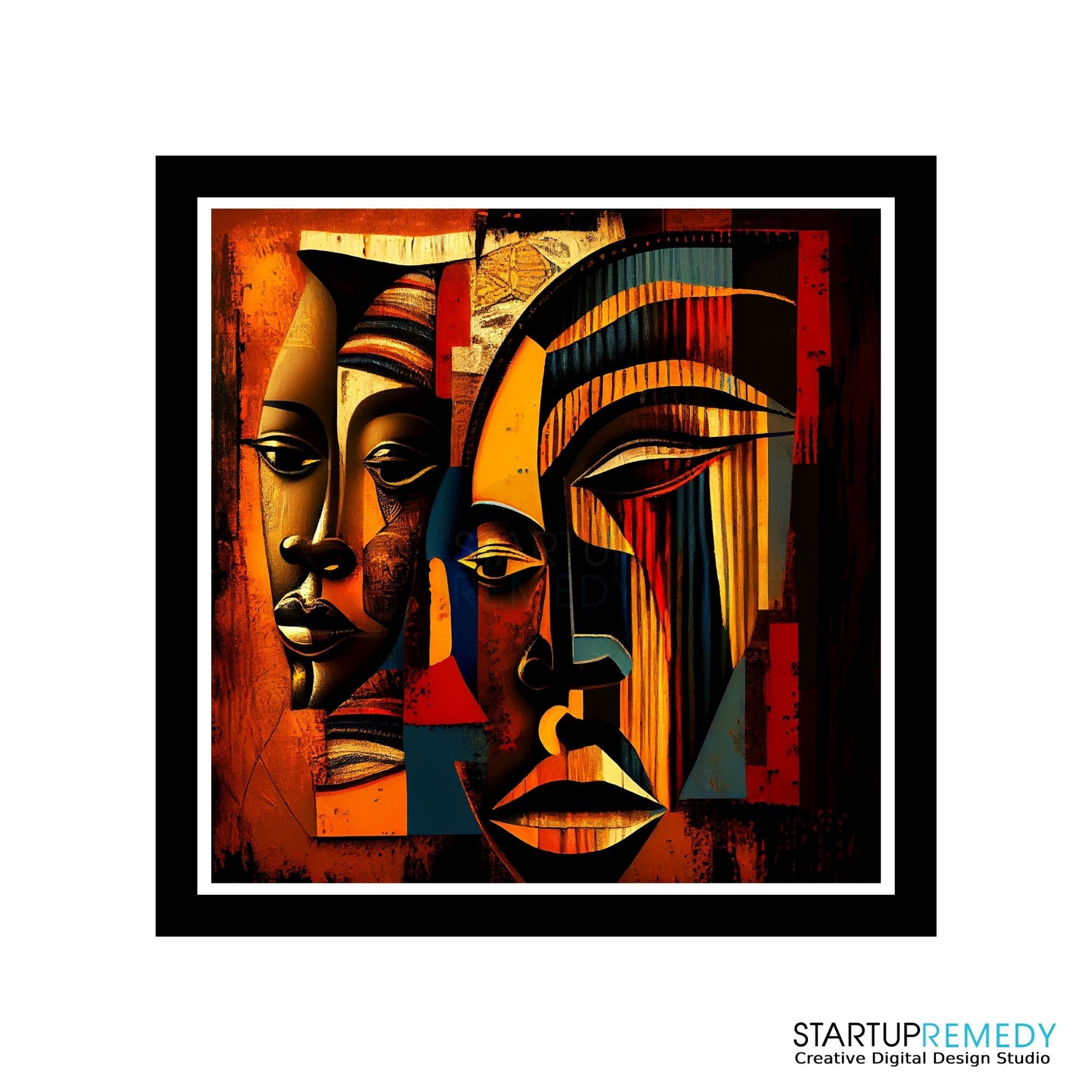 African Art, Black Art, East African Wall Art, Abstract Black Art ...