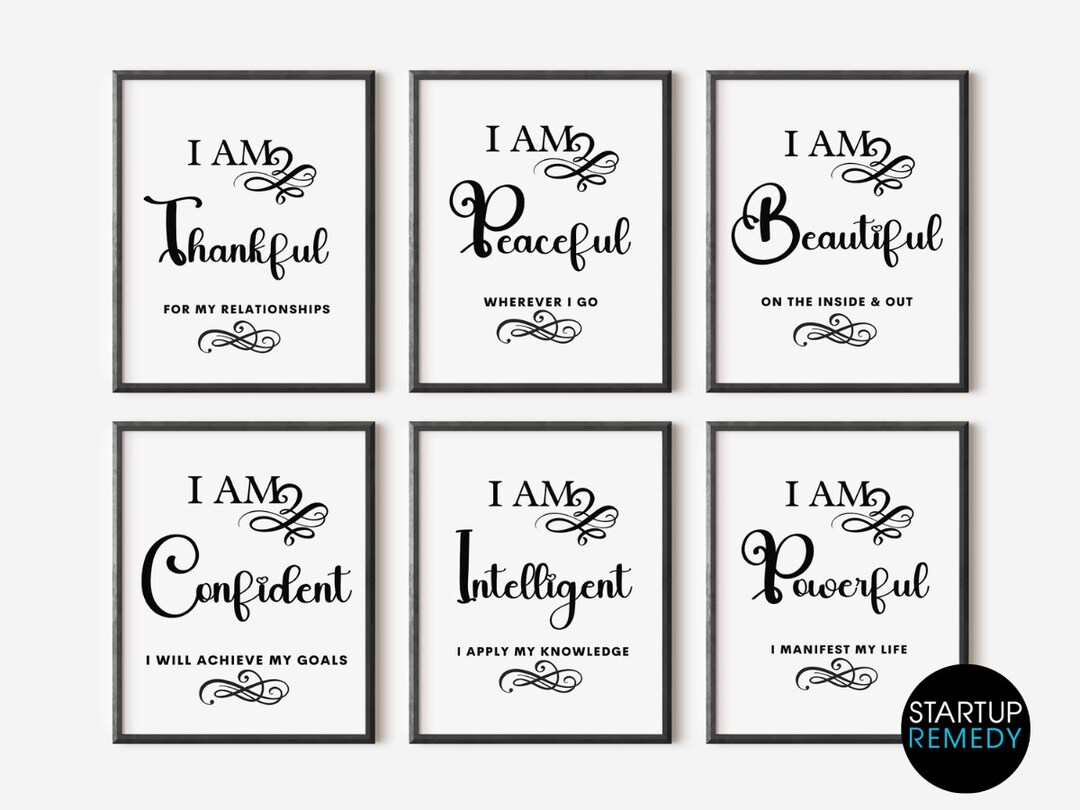 Affirmation Wall Art, Digital Downloads, Printable Wall Art ...