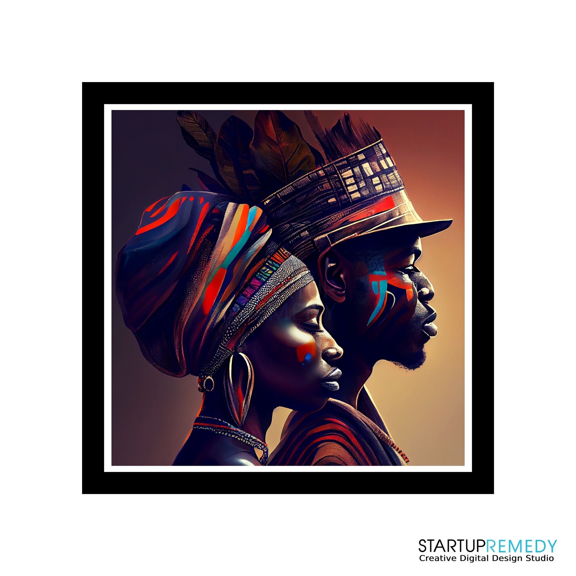 Black Couple Wall Art African Wall Art AI Black Art Black - Etsy