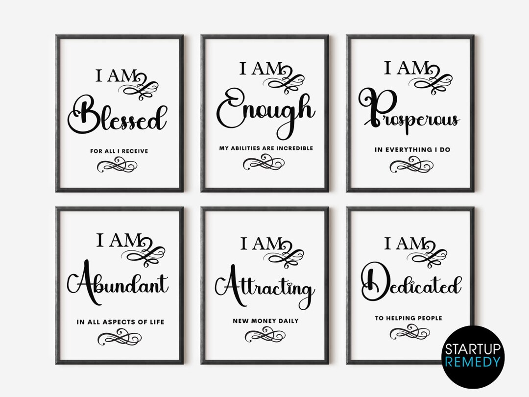 Affirmation Wall Art, Printable Wall Art, Digital Print, Entrepreneur ...