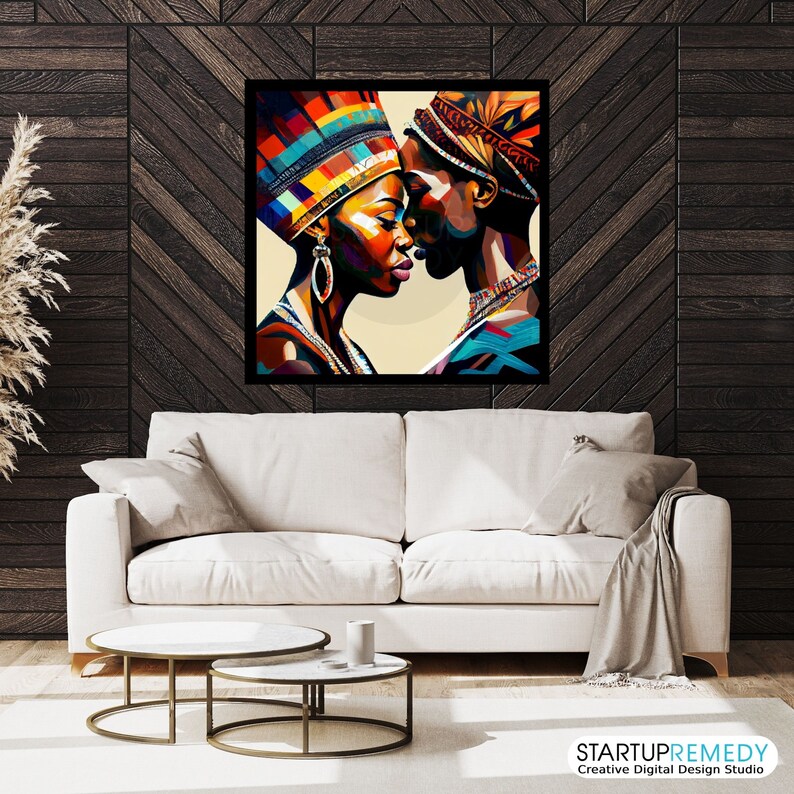 Black Couple Wall Art, African Wall Art, AI Black Art, Black Arts, African Art, Art African ...