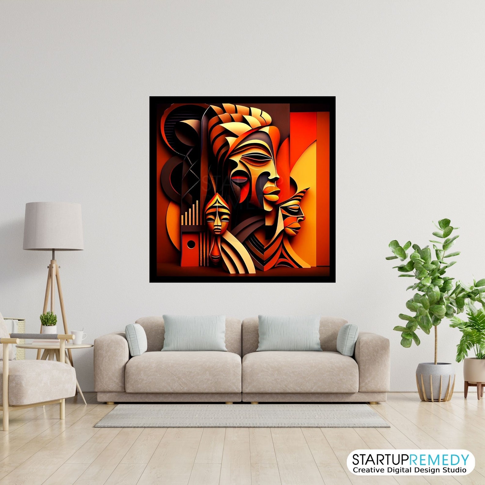 African Art, Black Art, East African Wall Art, Abstract Black Art ...