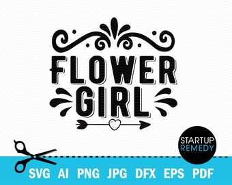 Flower Girl SVG Bridesmaid Gifts Bride Svg Wedding Svg - Etsy