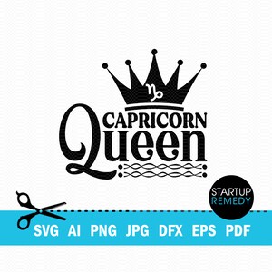 Capricorn Queen Svg, A Queen Was Born in December SVG, Capricorn SVG ...
