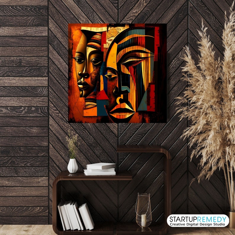 African Art, Black Art, East African Wall Art, Abstract Black Art ...