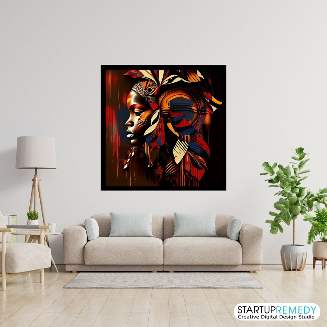 Black Art, African Art, Abstract Black Art, East African Wall Art ...