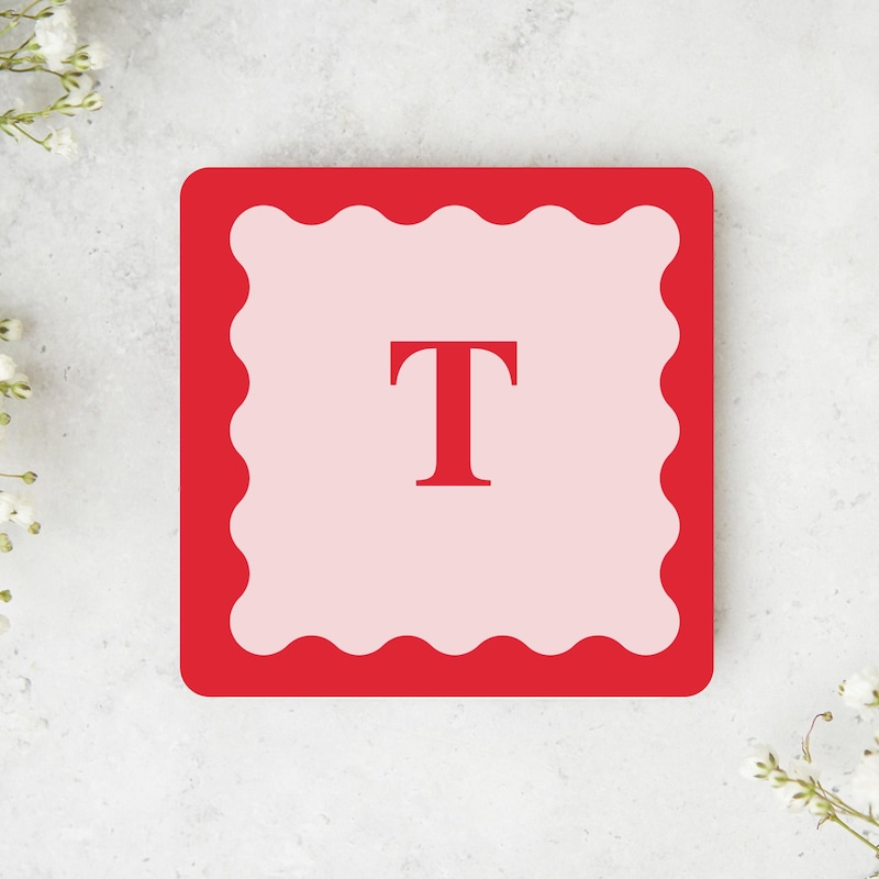 Letter Coaster - Etsy