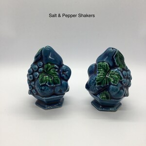 Vintage Inarco Mood Indigo Blue Fruit Ceramic Serving Pieces - Etsy