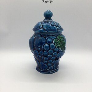 Vintage Inarco Mood Indigo Blue Fruit Ceramic Serving Pieces - Etsy