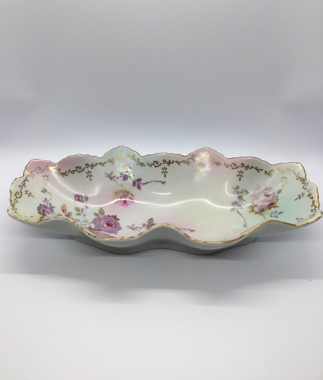Vintage Royal Crown Chantilly Rose 2885 Ruffle Edge Dish - Candy Dish ...