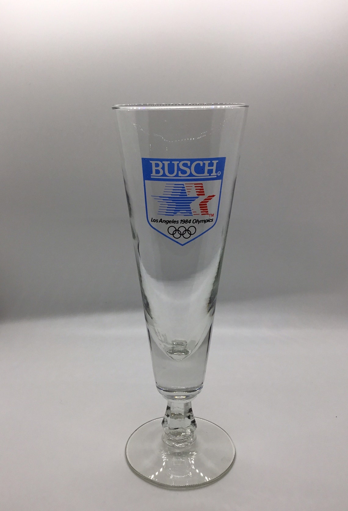 Busch Beer Fluted Pilsner Glasses 1984 Los Angeles Olympics - Etsy