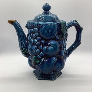 Vintage Inarco Mood Indigo Blue Fruit Ceramic Serving Pieces - Etsy