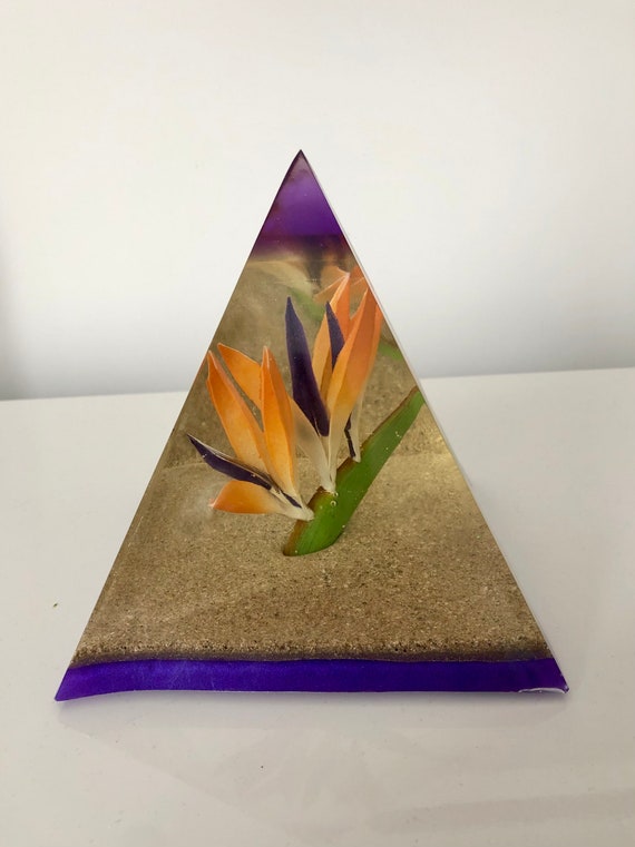 Custom Cremation Ashes Memorial Pyramid Keepsake Resin - Etsy