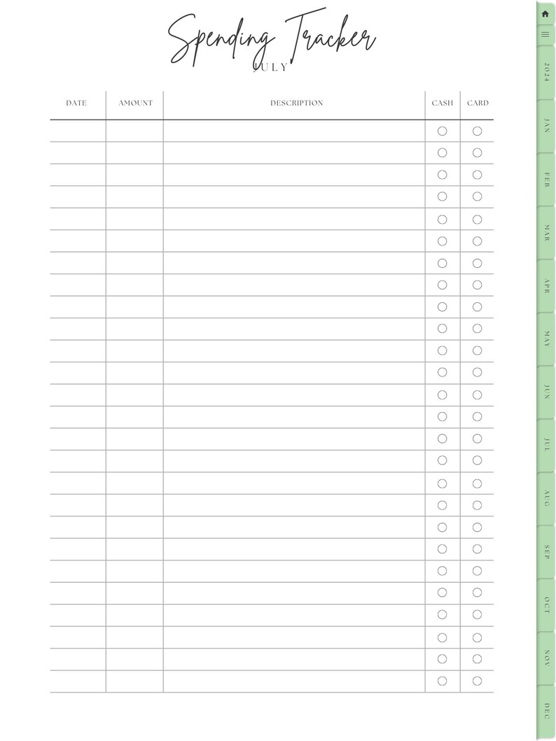 Printable Financial Planner, Digital Budget Organizer Template, Expense ...