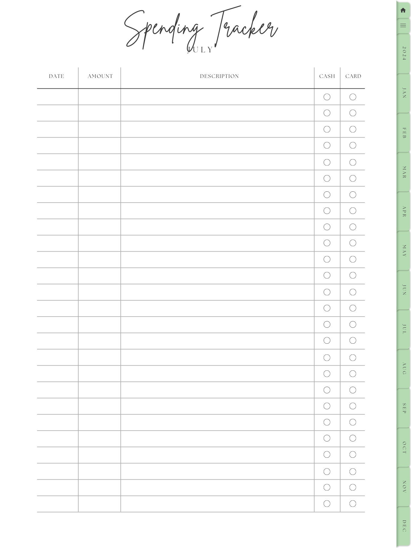 Printable Financial Planner, Digital Budget Organizer Template, Expense ...